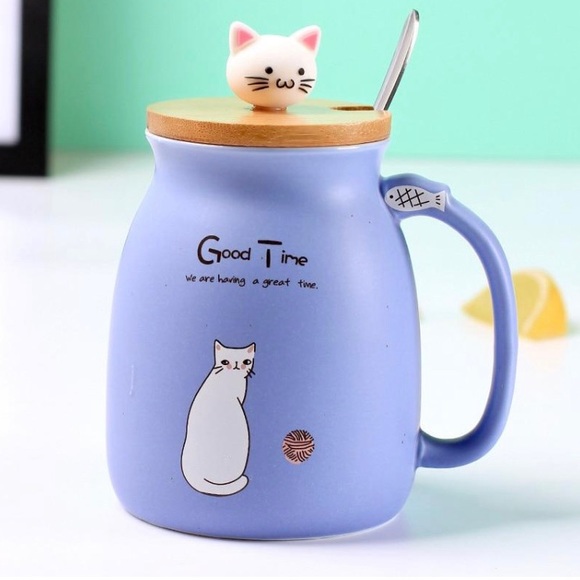 Dining | Brand New Purple Color Super Cute Hello Kitty Cat Mug With Lid ...